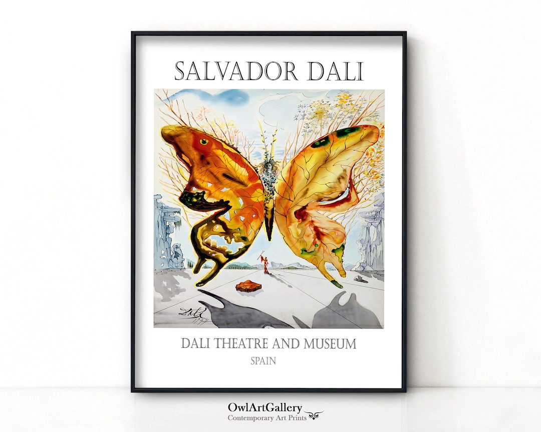 Salvador Dali Poster Butterfly Poster Gallery Wall Art - Etsy