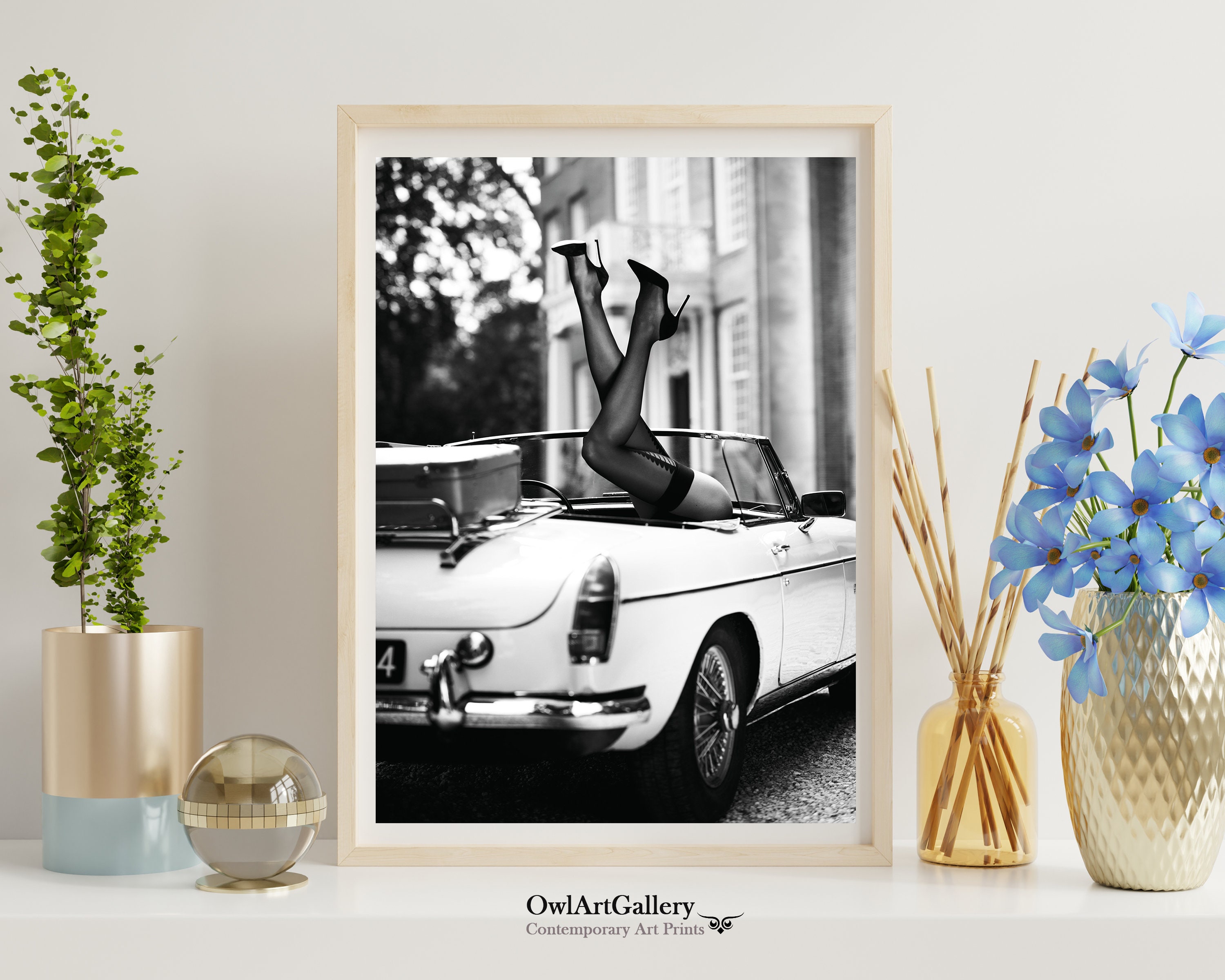 Playboy Magazine Posters Sexy Woman Poster in the Car - Etsy
