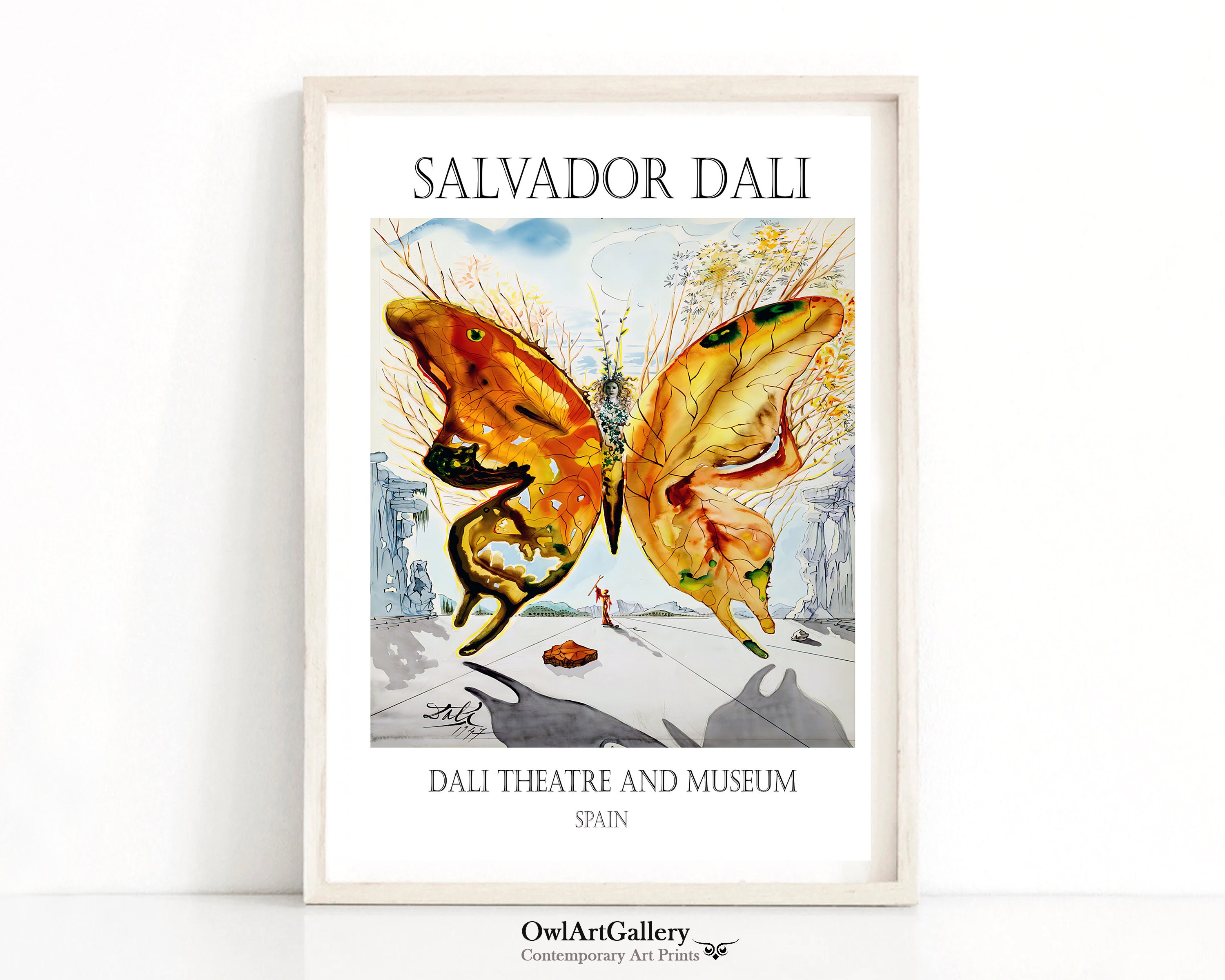 Salvador Dali Poster Butterfly Poster Gallery Wall Art - Etsy