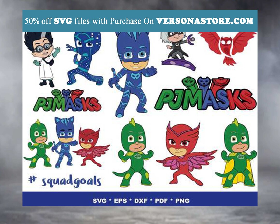 Svg Masks Svg Pj Masks Svg File Pj Masks Svg Cricut Pj - Etsy