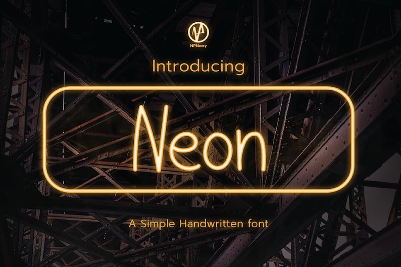 Neon Font , Installable FONT - OTF & TTF File - Type Directly Into All ...