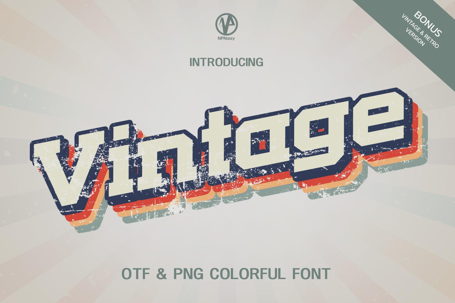 VINTAGE FONT, Funky Font, Retro Typeface, Vintage Font, Stylish Groovy ...
