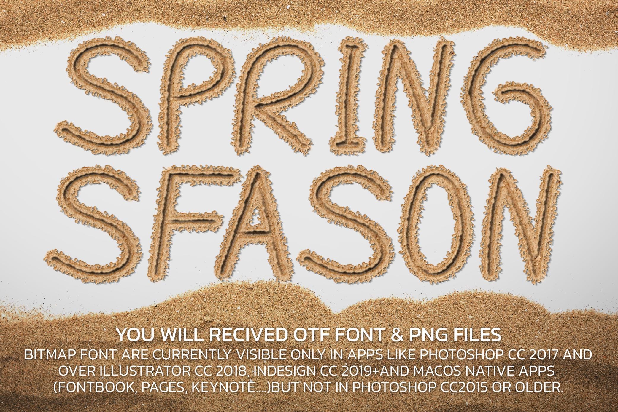 Sand Writing Font, OTF & PNG Files - Etsy