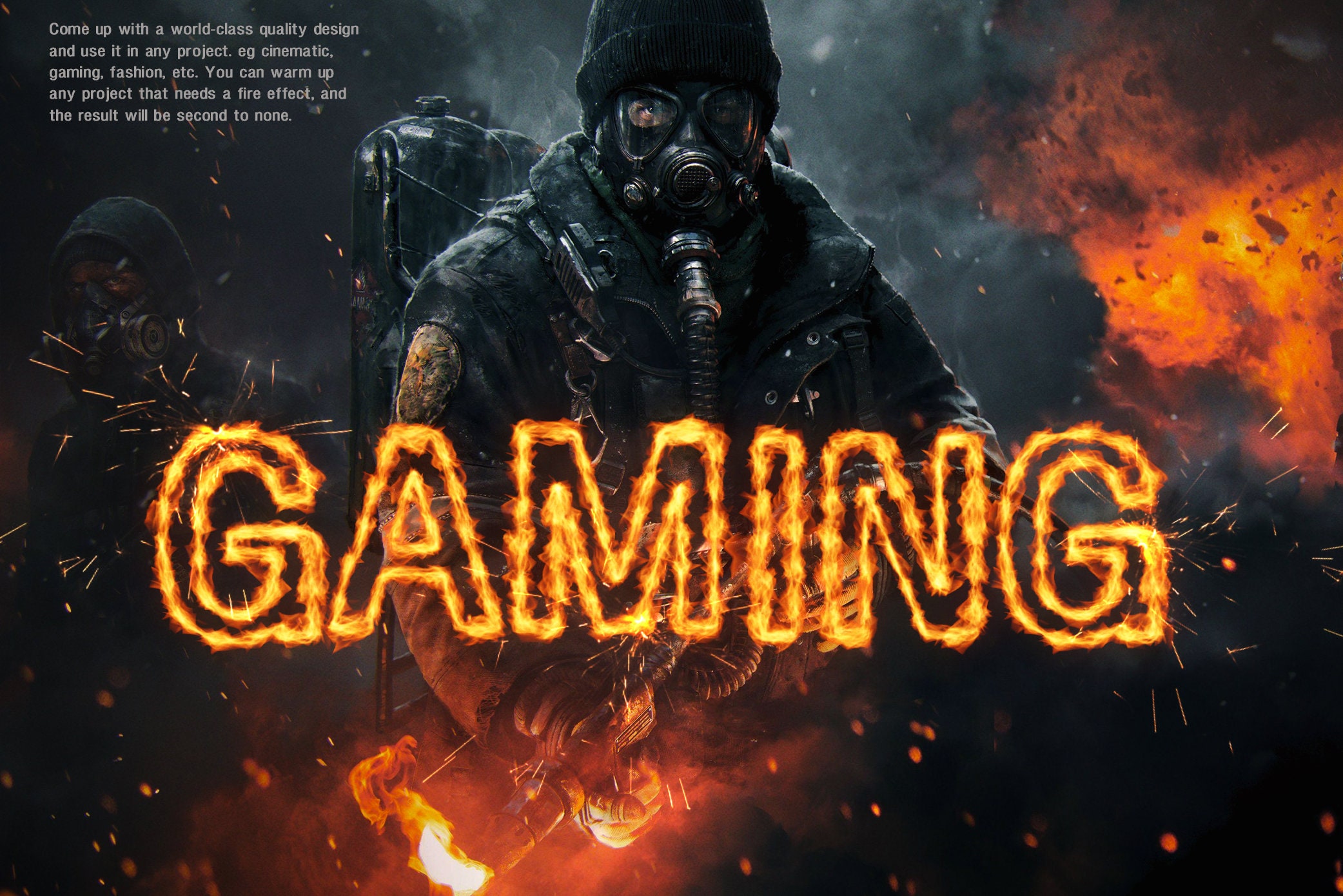 Fire Font , Installable FONT - OTF & PNG File - Type Directly Into All ...