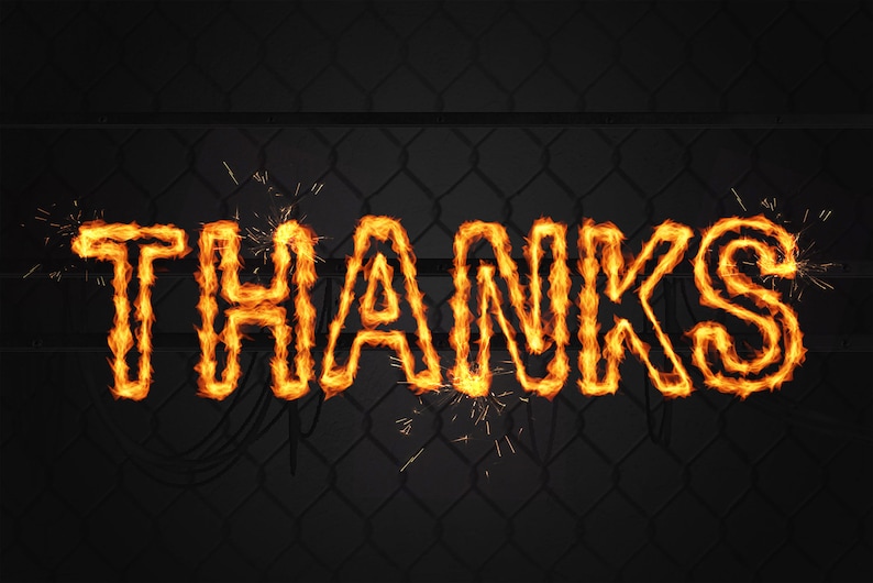 Fire Font , Installable FONT - OTF & PNG File - Type Directly Into All ...