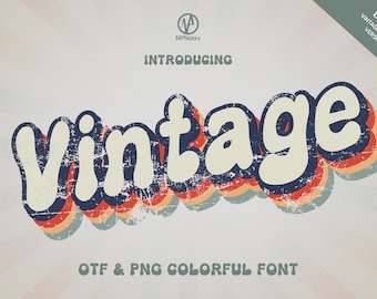 COLLEGE RETRO FONT, Funky Font, Retro Typeface, Vintage Font, Stylish ...