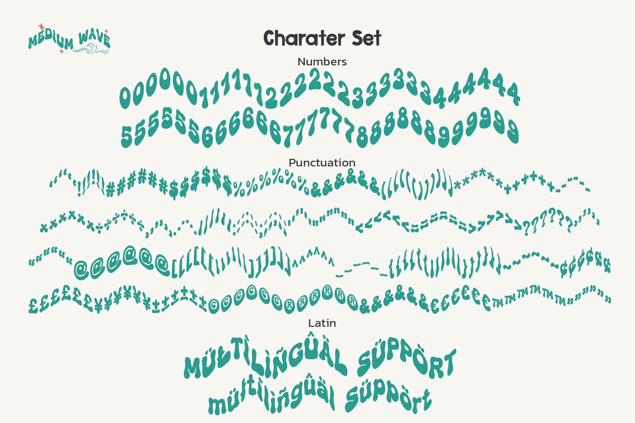 Medium Wave Text, Custom Wavy Letters, Custom Wavy Font, Custom Wavy ...