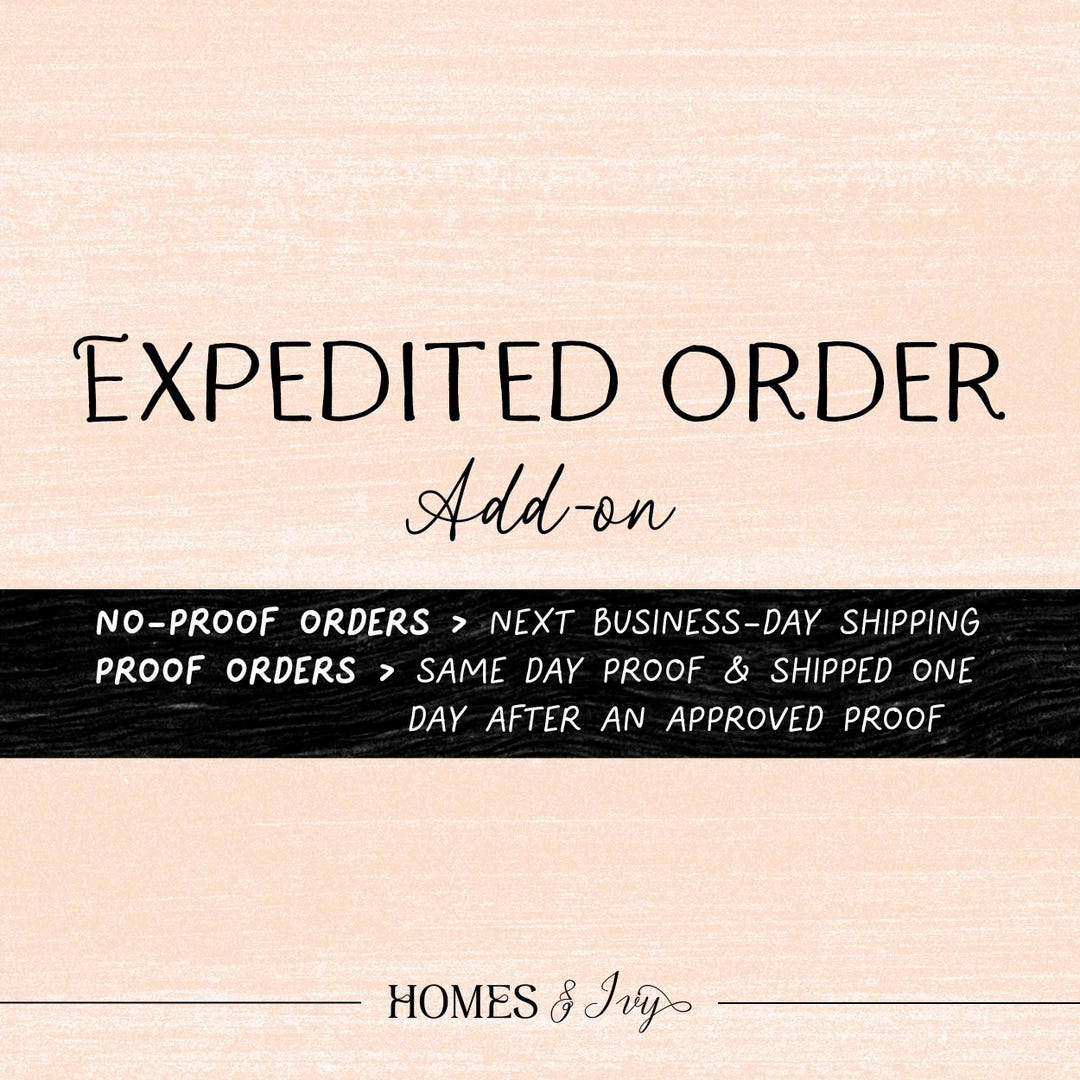 Expedited Order Add-on - Etsy