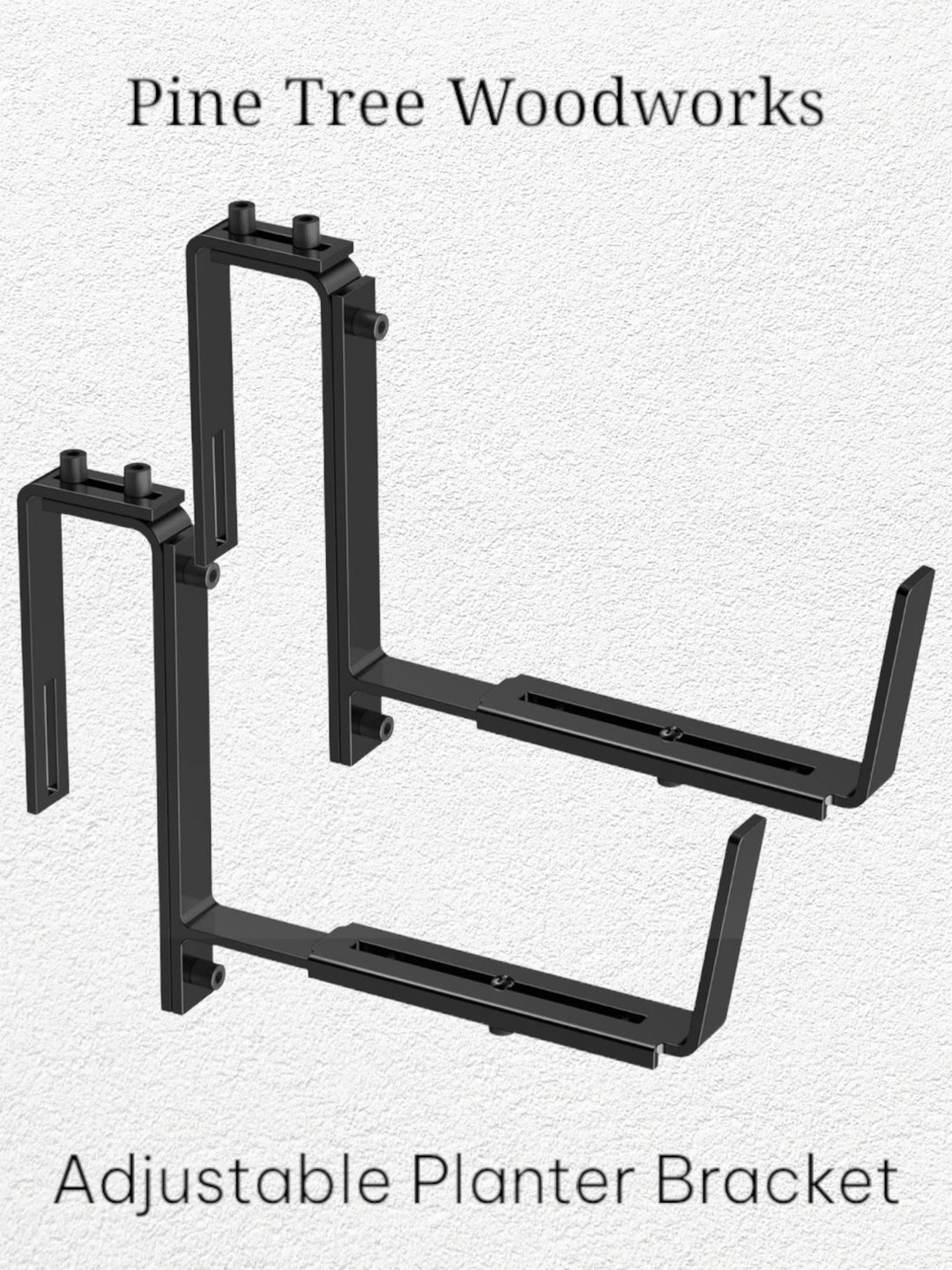 Adjustable Planter Box Brackets for Window Boxes – Heavy Duty Wall Mount Hooks & Hangers ...