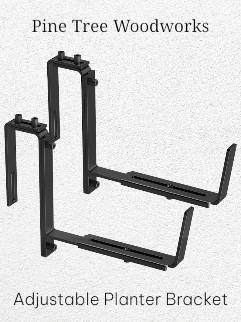 Adjustable Planter Box Brackets for Window Boxes – Heavy Duty Wall ...