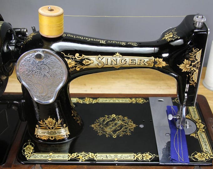 Stunning 1937 Vintage Singer 28k Hand Crank Sewing Machine With ...