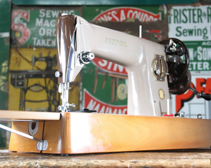 Vintage Singer 201k Mk2 Hand Crank Heavy Duty Sewing Machine - Etsy