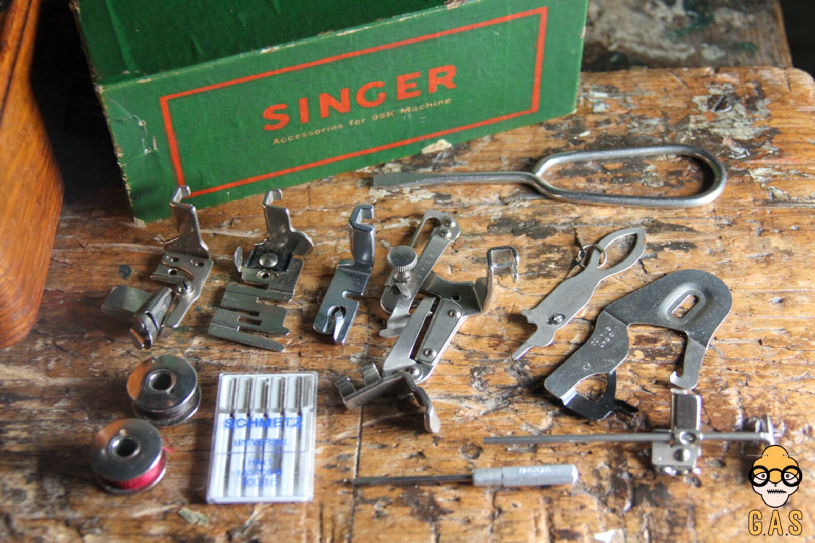 Excellent Vintage Singer 99k Hand Crank Sewing Machine Case Extras - Etsy