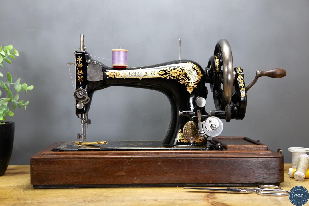 1905 Antique Singer 28k Vibrating Shuttle Hand Sewing Machine + Case - Etsy