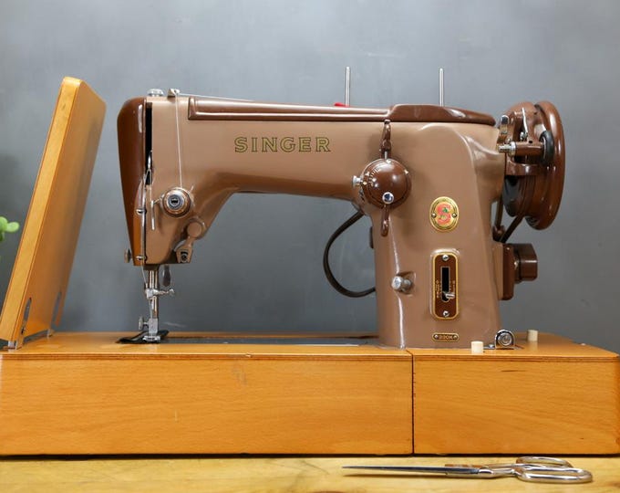 Singer 320K Heavy Duty Cylinder Arm Convertible Sewing Machine + Case ...