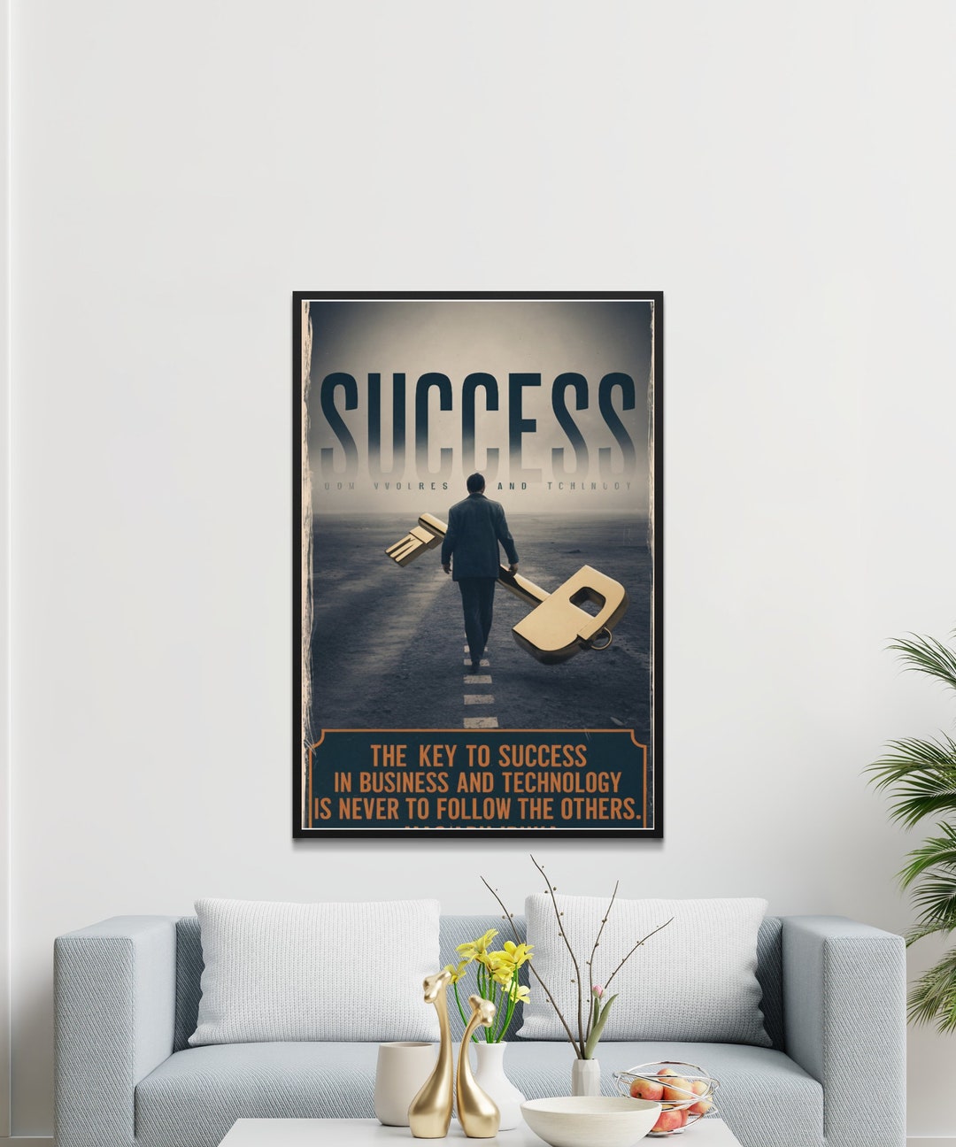 Motivational Success Poster, Business and Technology Inspirational Wall ...