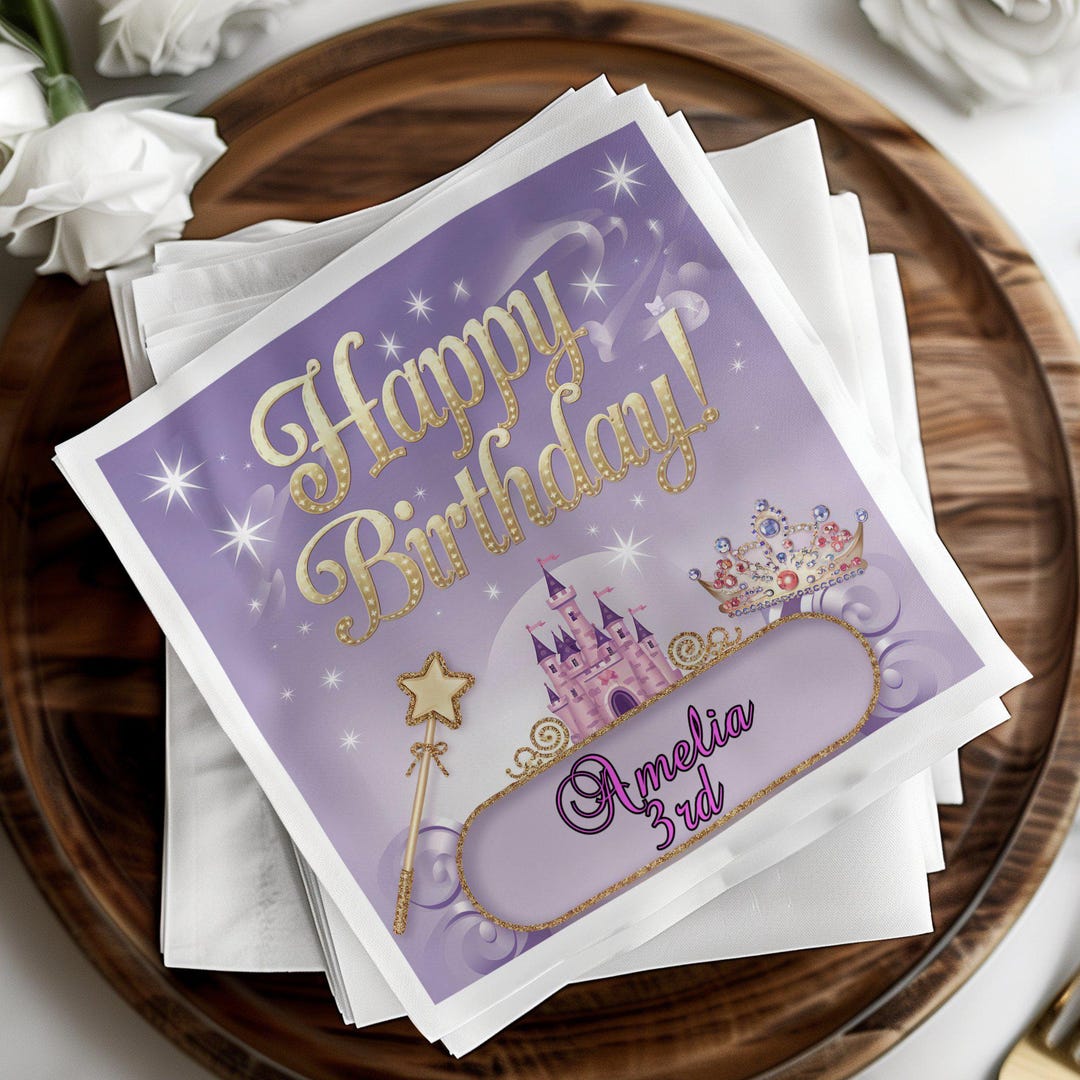 Happy Birthday Napkins, Kids Birthday Napkins, Birthday Party Supplies ...