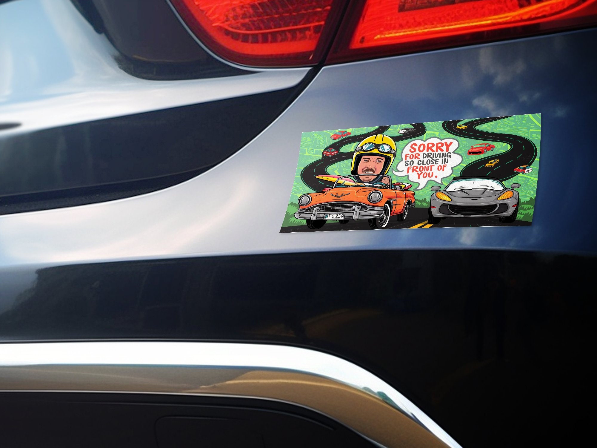 Funny Traffic Apology Bumper Sticker, Car Accessory, Sarcastic Driving ...