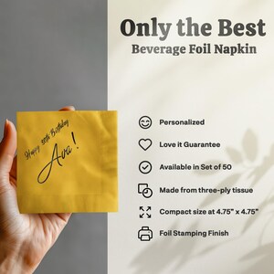 Custom Birthday Party Napkins, Personalized Napkins for 30th Birthday ...