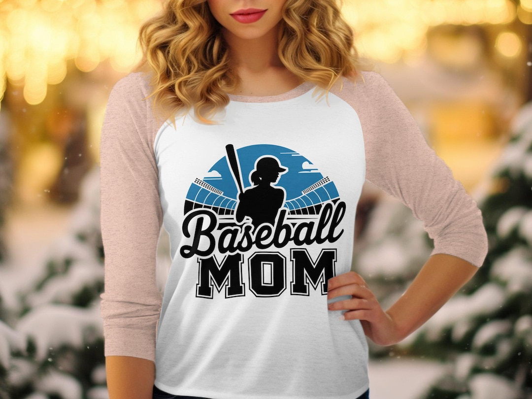Baseball Mom Long Sleeve Shirt, Women's Baseball Supporter Tee, Mother ...