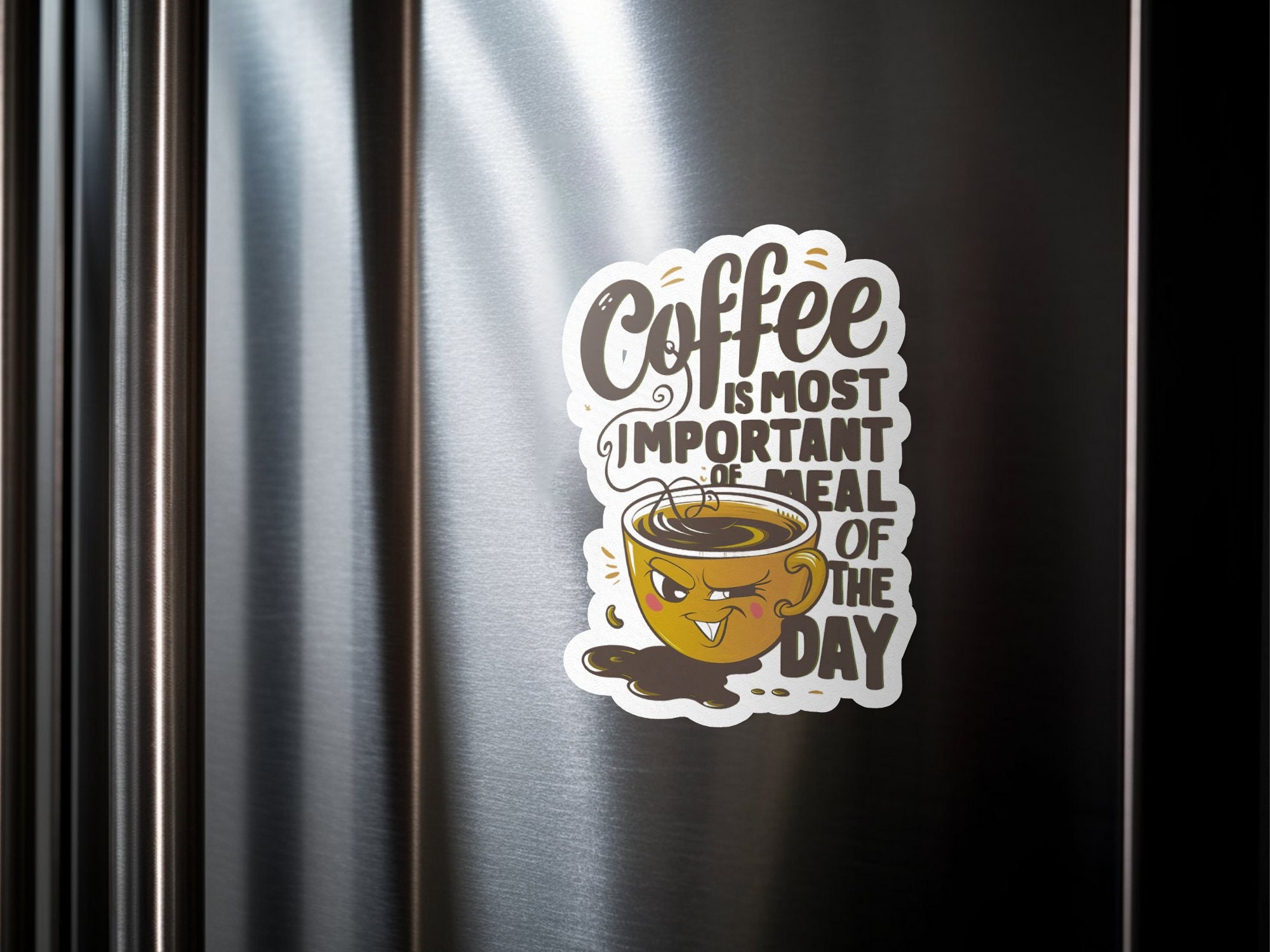 Coffee Sticker, Caffeine Lover Decal, Fun Office Accessories, Laptop ...