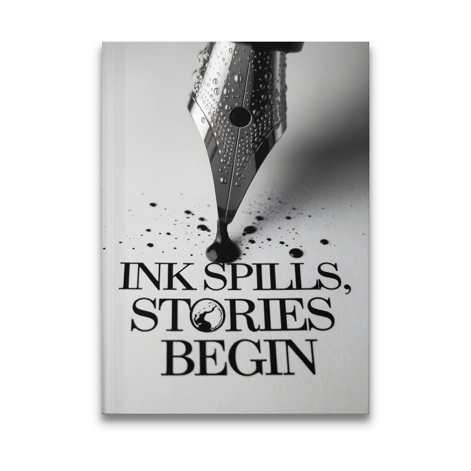Ink Spills Stories Begin Journal, Inspirational Writing Notebook ...