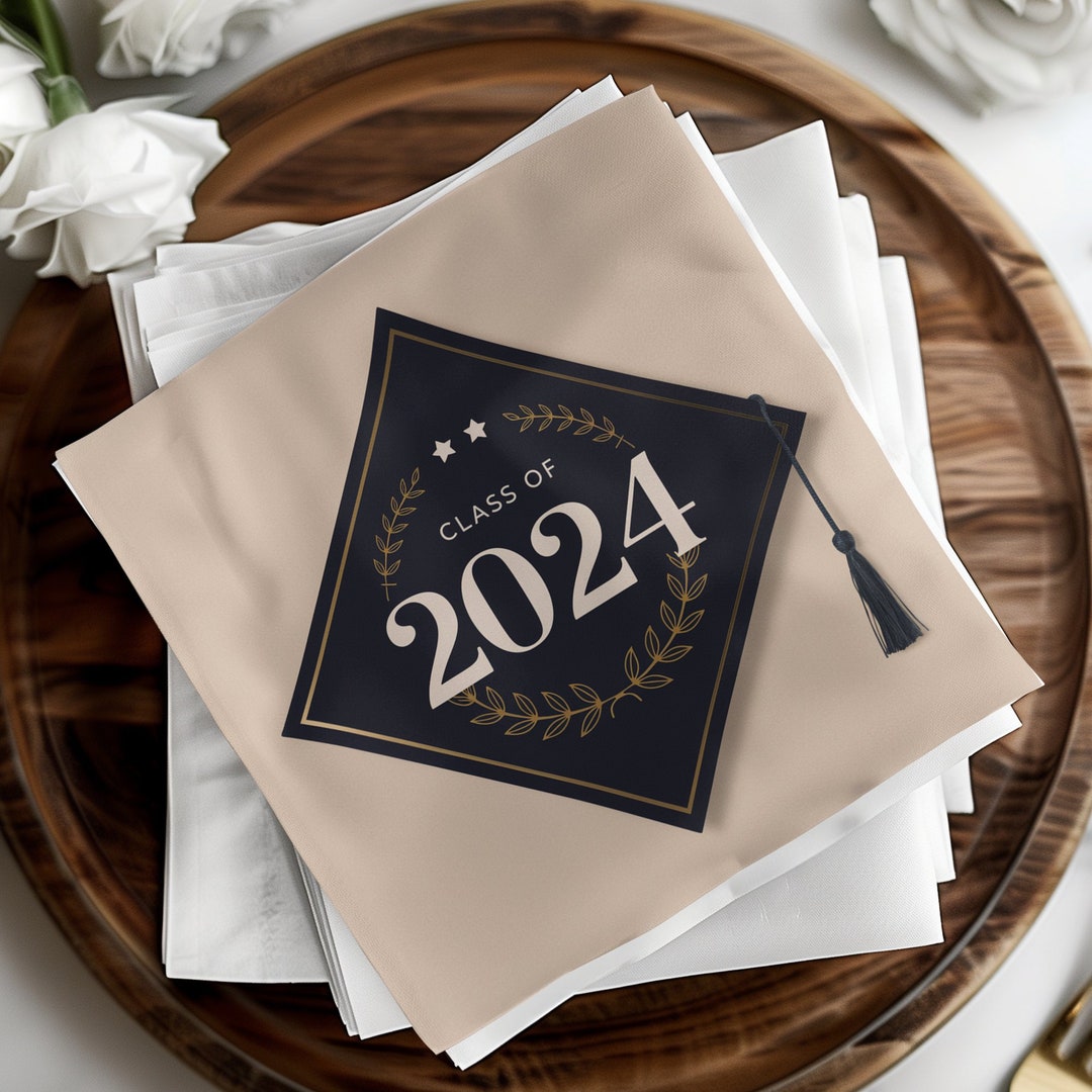 Graduation Party Napkins, Class of 2024 Napkins, 2024 Graduation Decor ...