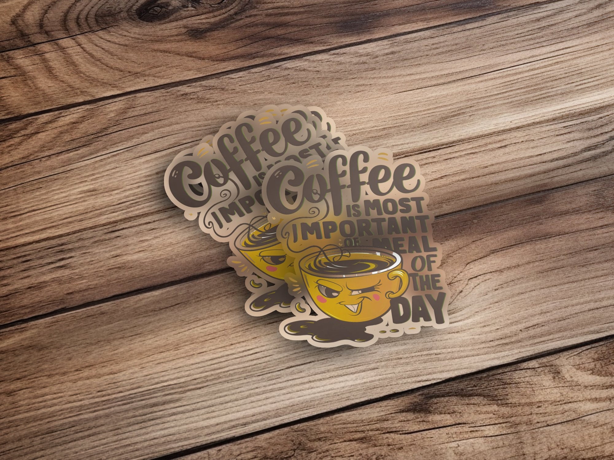 Coffee Sticker, Caffeine Lover Decal, Fun Office Accessories, Laptop ...