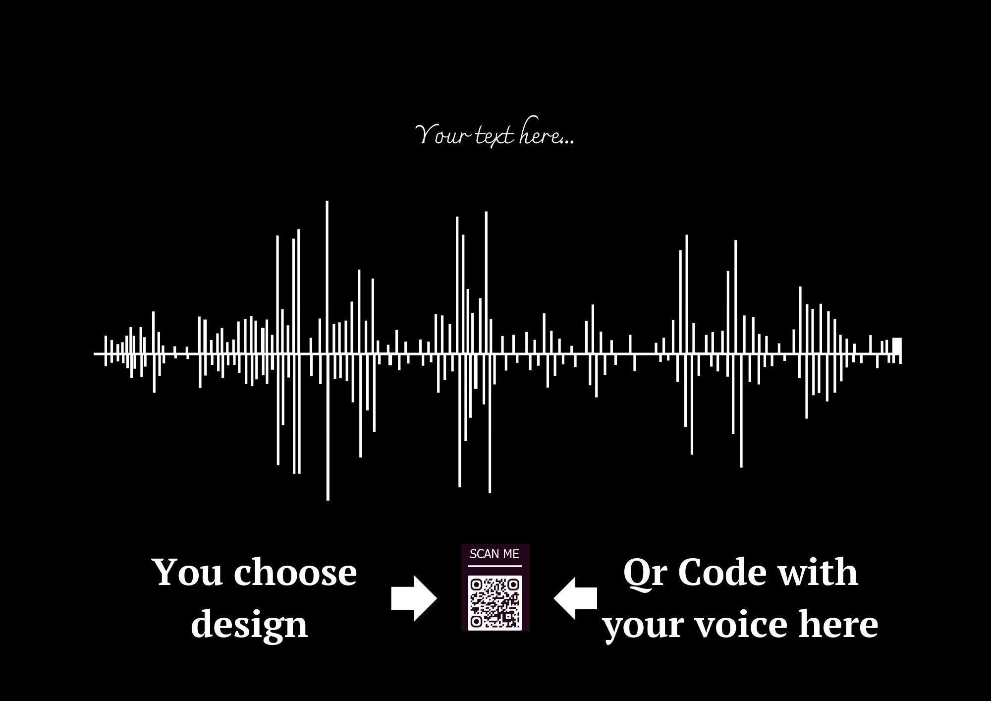 Personalized QR Code Voice Print | Custom Audio Message Poster | Unique ...