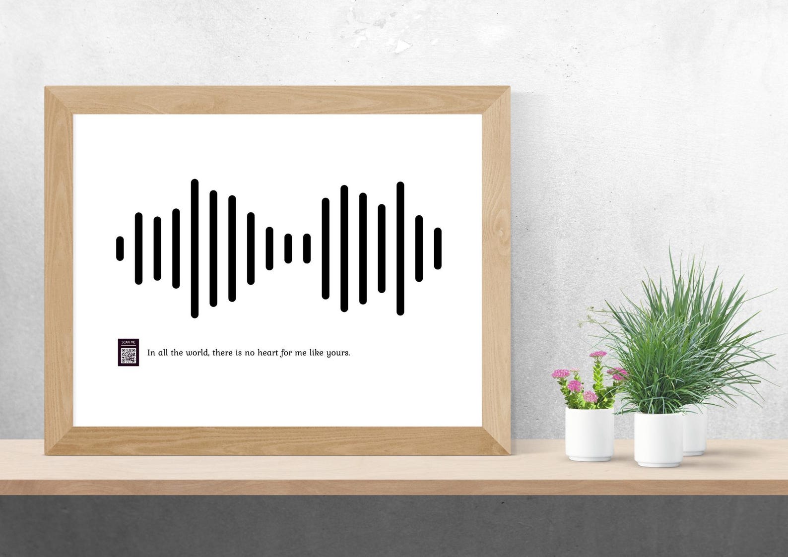 Personalized QR Code Voice Print | Custom Audio Message Poster | Unique ...