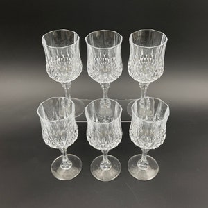 Vintage Crystal Water Glasses, Set of 6 Cut Crystal Goblets by Cristal ...
