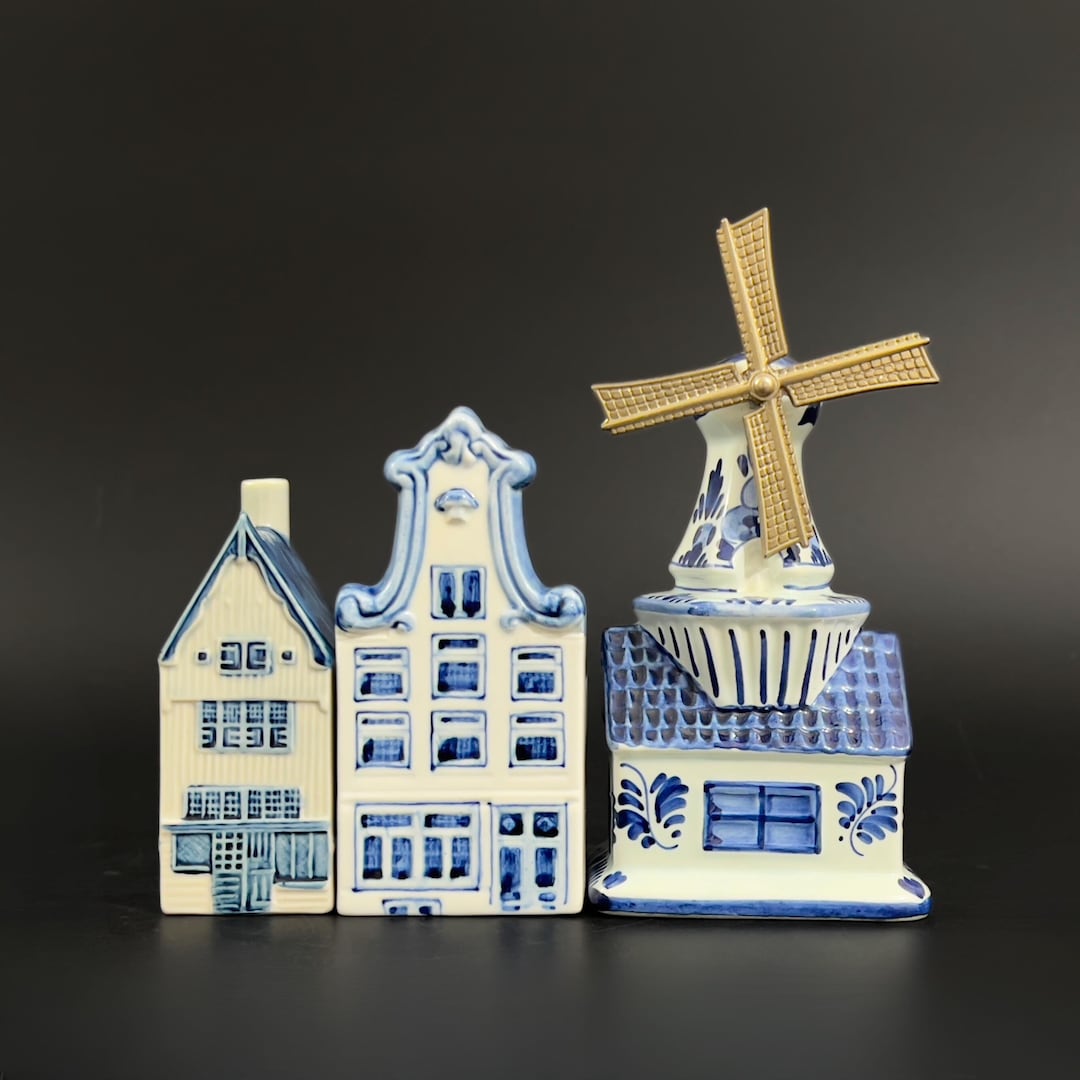 Delft Blue Miniature Houses, KLM Delft Blue House #6, Zenith Delft Blue ...