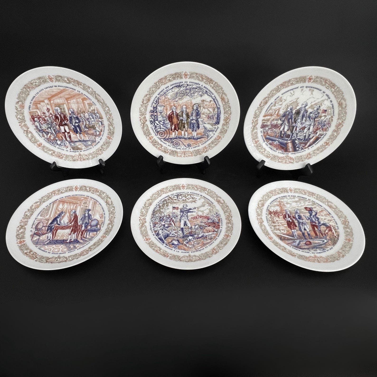Limoges Porcelain Wall Plates: Lafayette Legacy, American Revolution ...