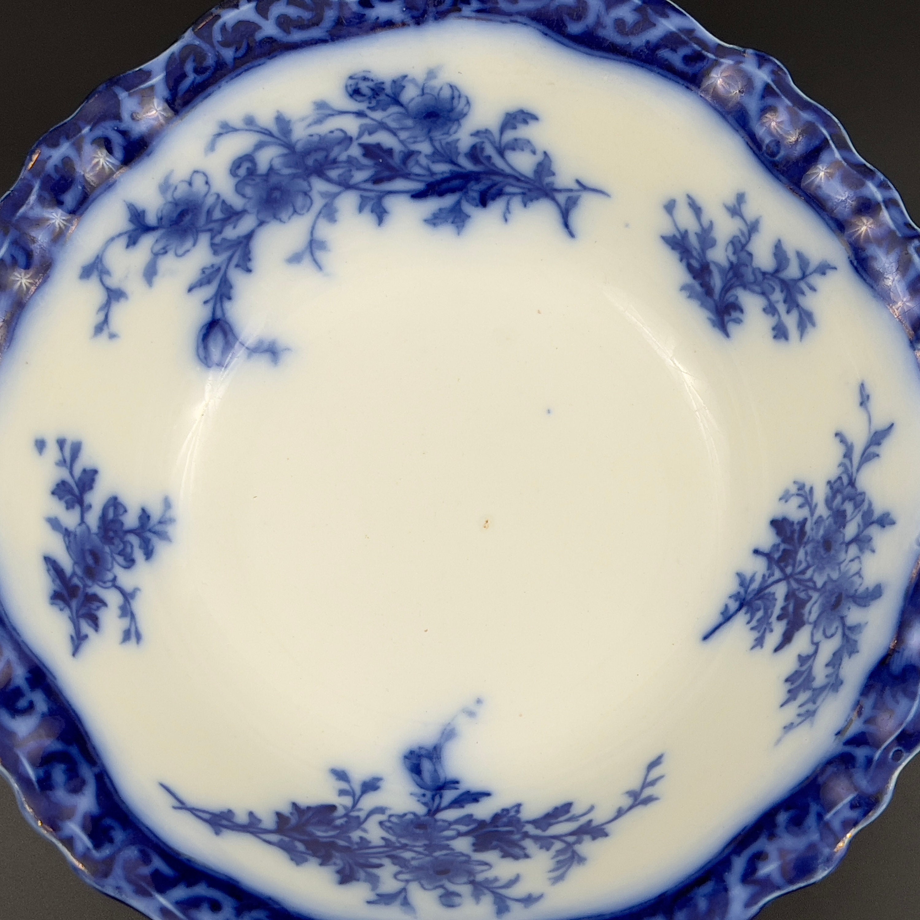 Flow Blue Bowl, Henry Alcock & Co England Touraine Pattern, Rare ...