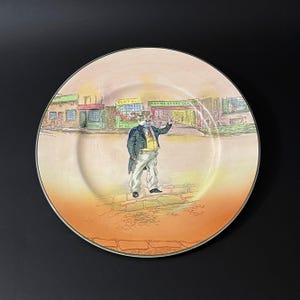 Antique Royal Doulton Dickens Ware Mr. Micawber D6327 10.5-inch Plate ...