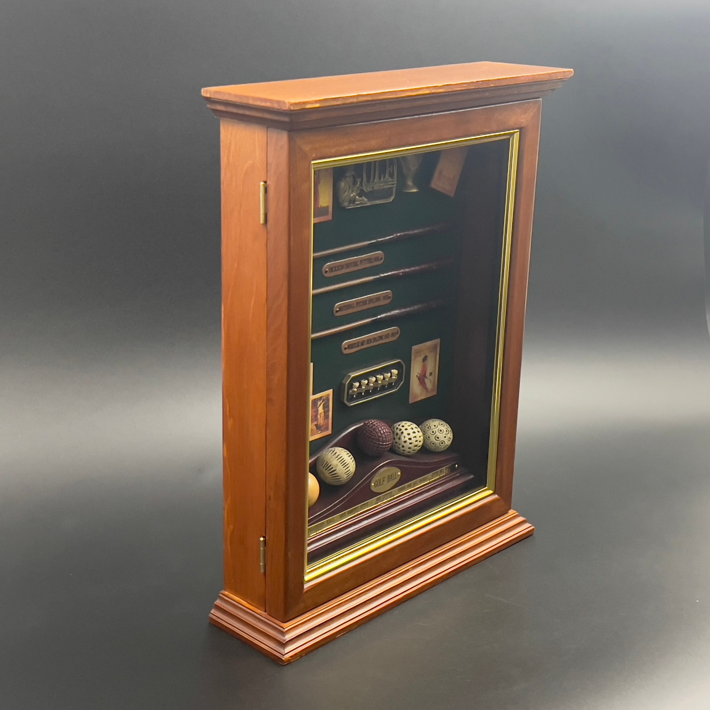 Vintage Golf Heritage Collection in Shadow Box Display Case, Golf ...