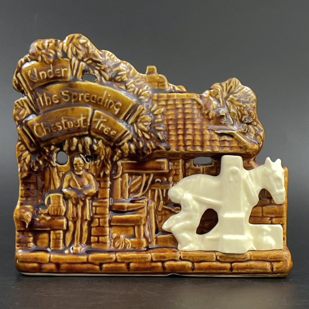 Vintage Mccoy Pottery Planter, Mccoy Blacksmith With Chestnut Tree ...