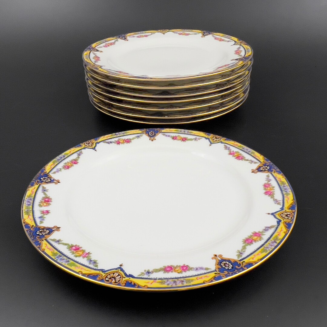 Antique Limoges Plates, Bawo and Dotter Elite Works Plates, Set of 8 J ...