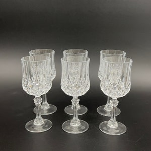 Vintage Crystal Water Glasses, Set of 6 Cut Crystal Goblets by Cristal ...