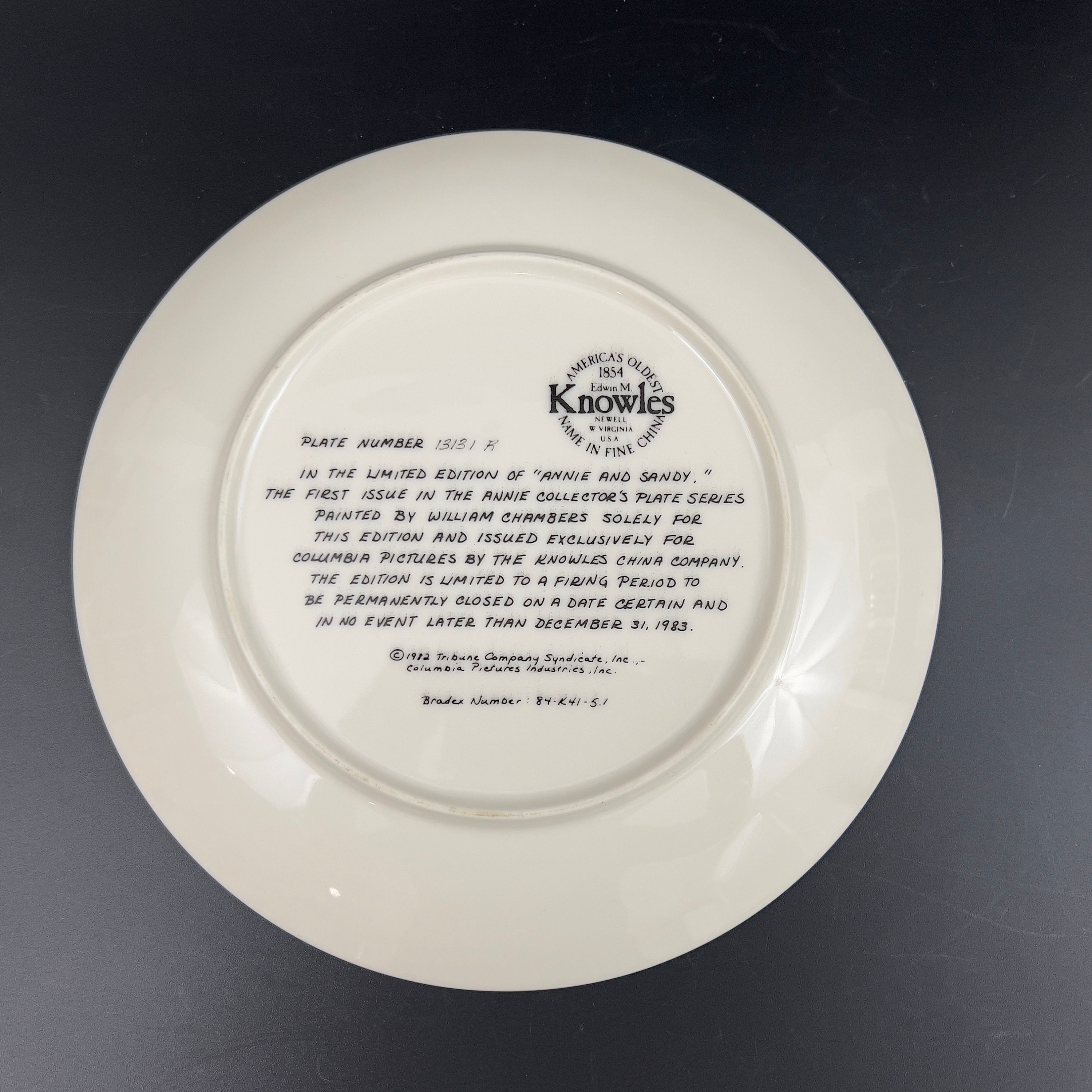 1983 Little Orphan Annie Collector Plate, annie and Sandy Plate by ...