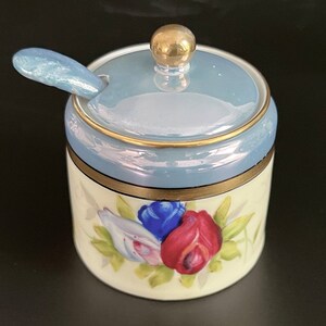 Antique Porcelain Condiment Set, Noritake Blue Lusterware, Hand Painted ...
