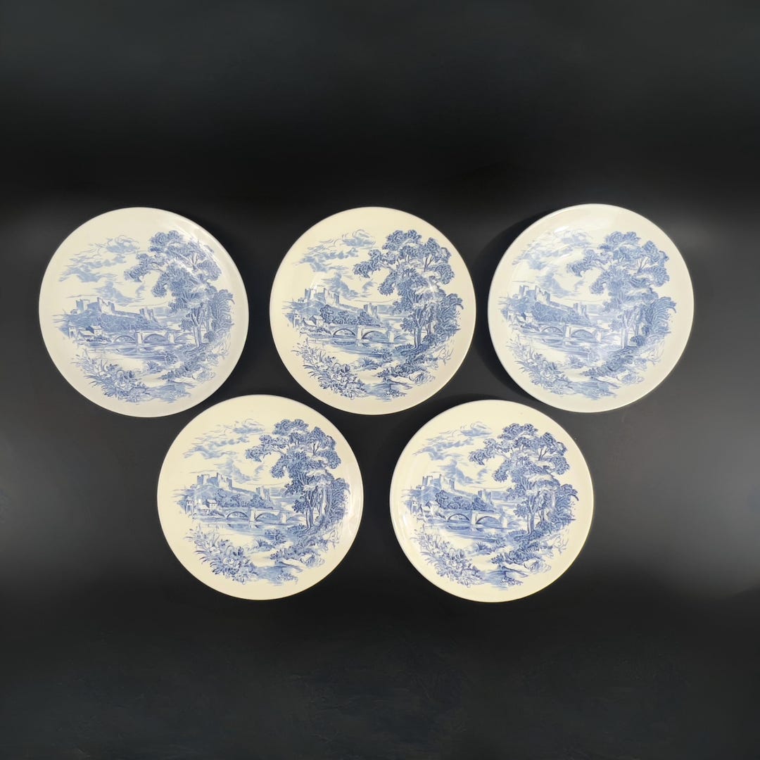 Set of 5 - Wedgwood Plates in Countryside Blue, Wedgwood Countryside ...