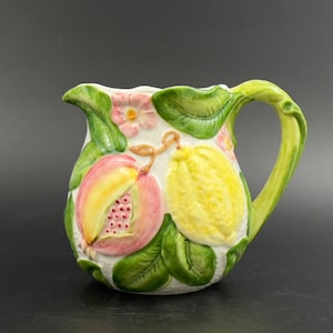 Vintage Italian Majolica Pitcher, San Marco Nova Italy Ceramic Pitcher ...