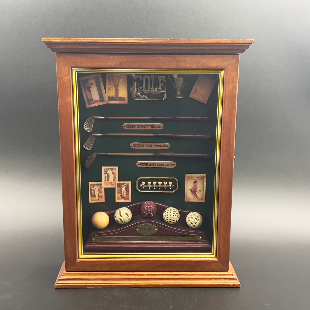 Vintage Golf Heritage Collection in Shadow Box Display Case, Golf ...
