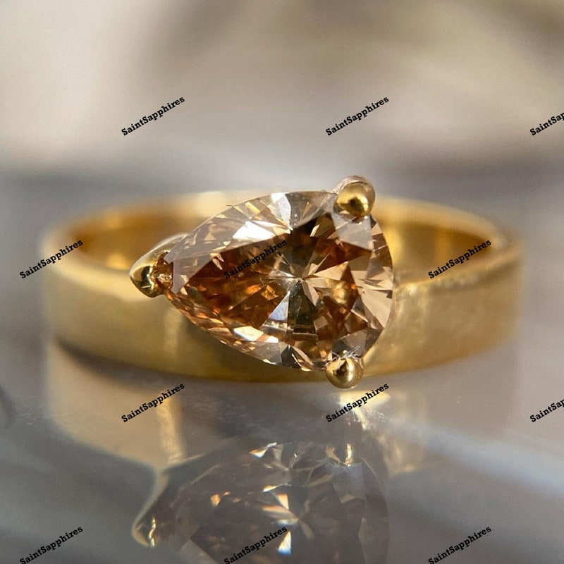 Brown Diamond Ring - Etsy