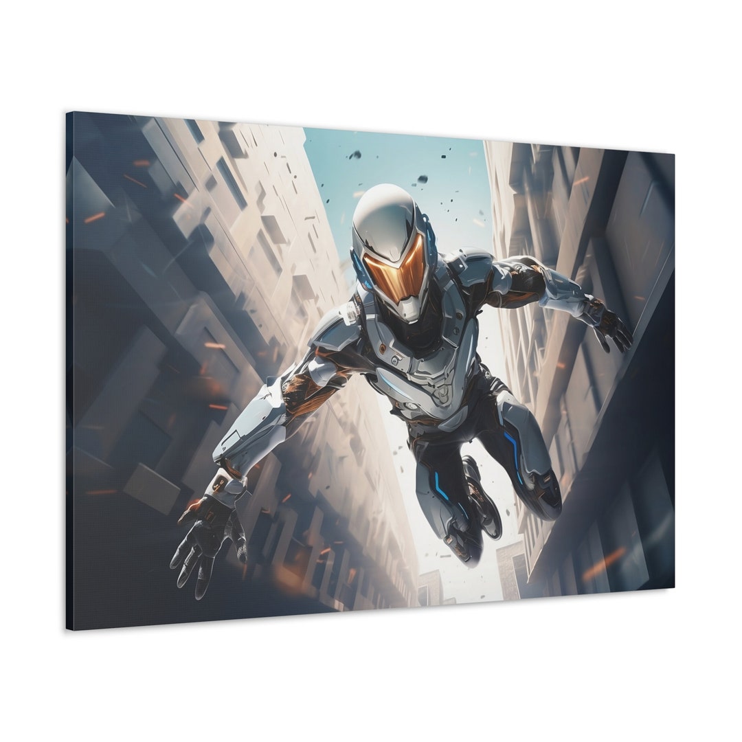 Exoskeleton Suit Canvas Print Futurism Art Abstract Art - Etsy