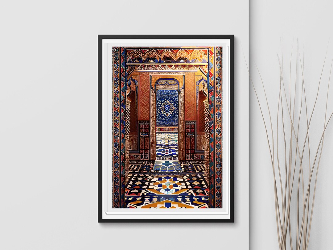 Middle Eastern Mosaic Hallway - Printable Wall Art - Modernized Vintage ...