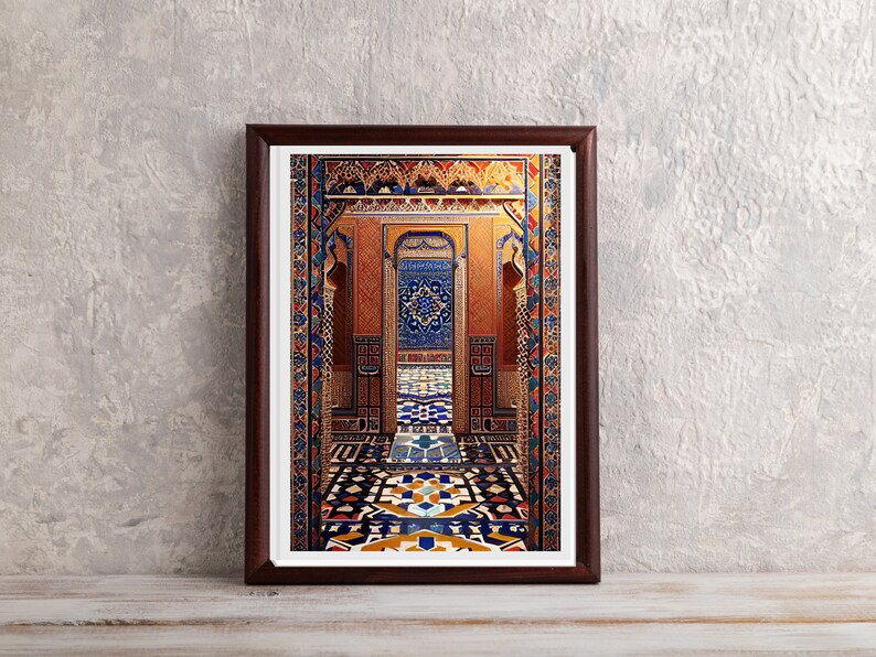 Middle Eastern Mosaic Hallway - Printable Wall Art - Modernized Vintage ...