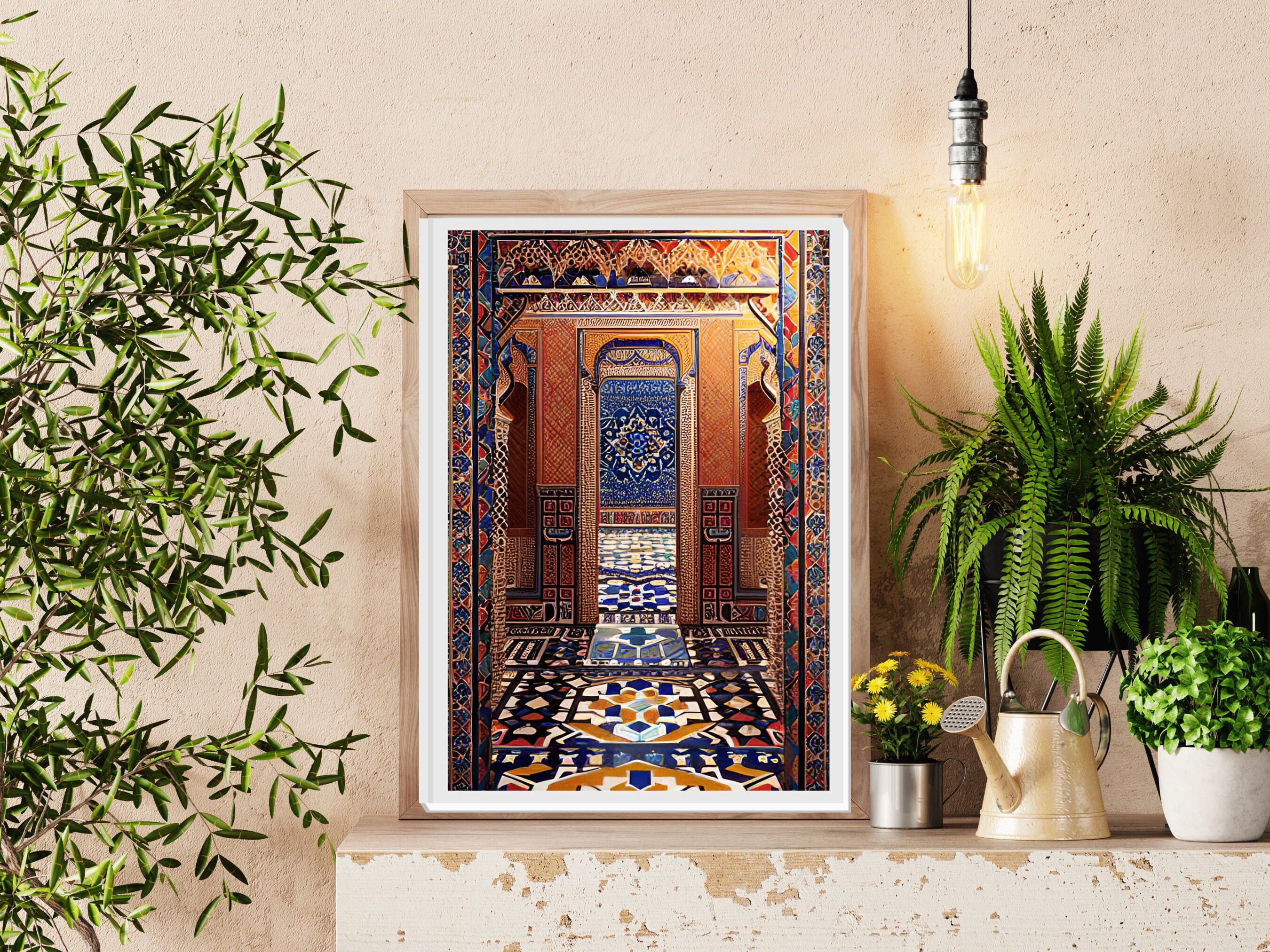 Middle Eastern Mosaic Hallway - Printable Wall Art - Modernized Vintage ...
