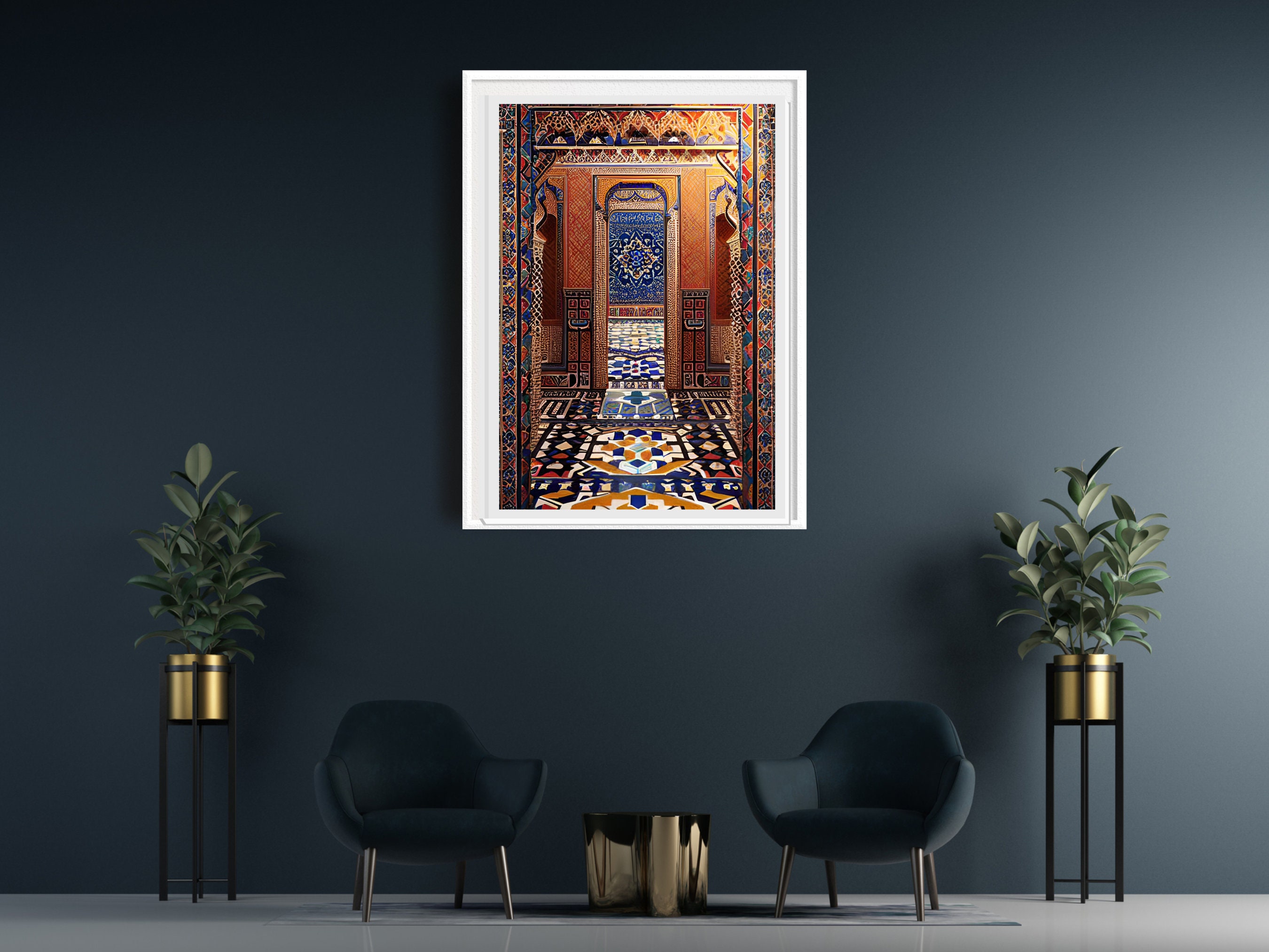 Middle Eastern Mosaic Hallway - Printable Wall Art - Modernized Vintage ...
